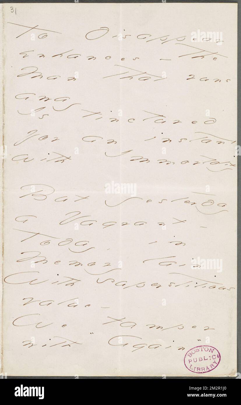 Emily Dickinson, Amherst, Mass., autograph manuscript poem: To ...