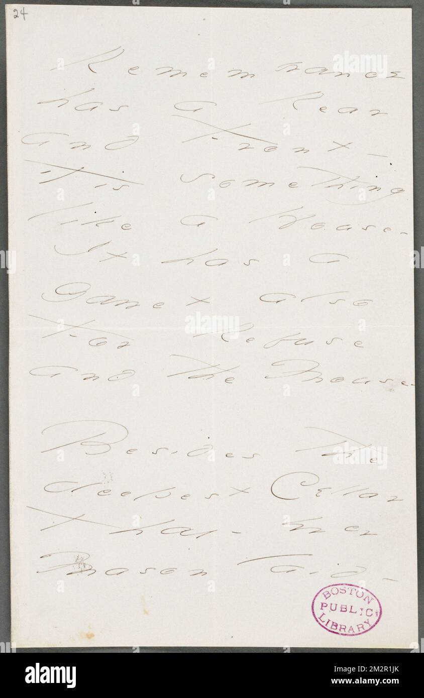 Emily Dickinson, Amherst, Mass., autograph manuscript poem: Remembrance ...