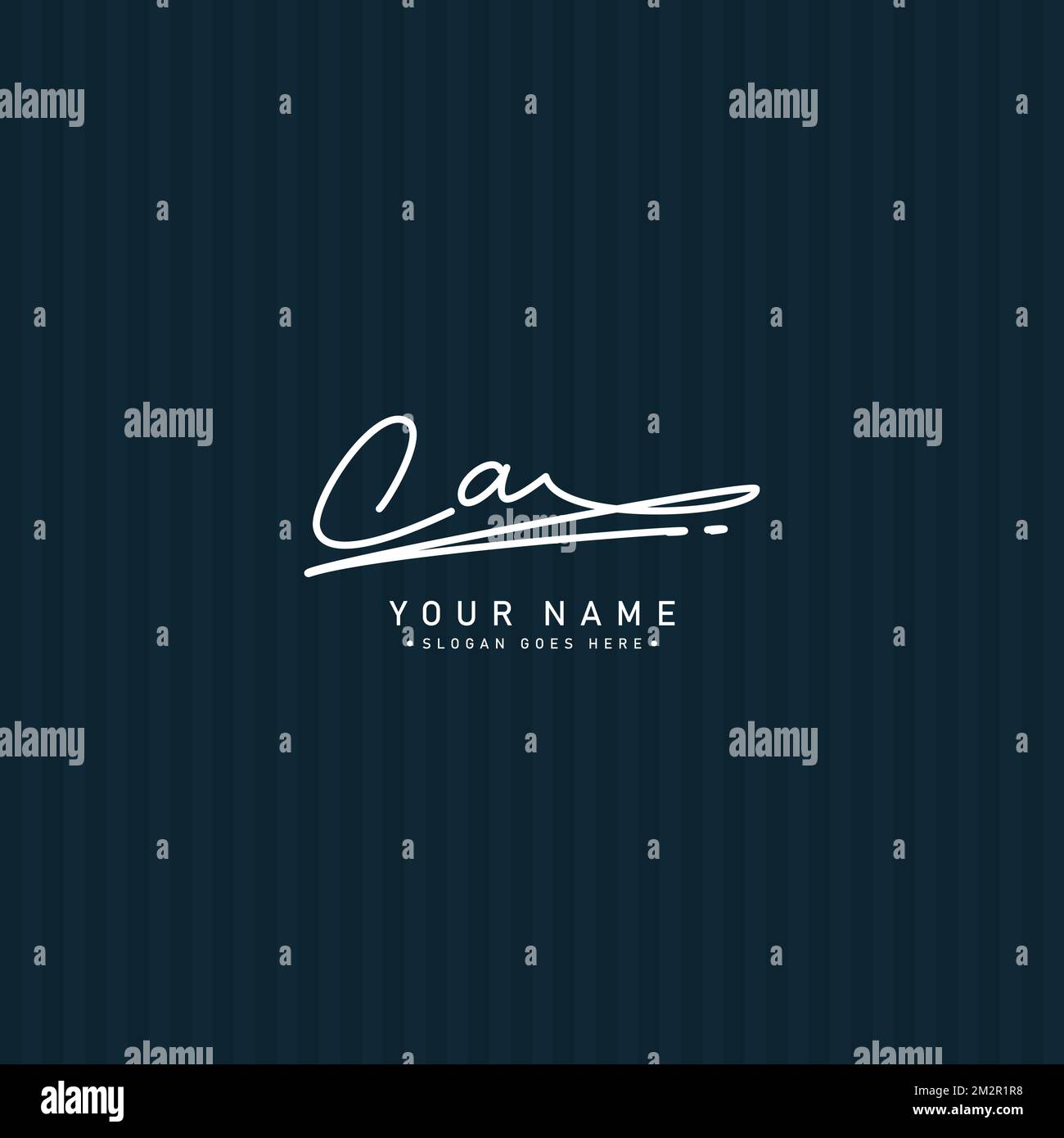Initial Signature Logo for Letter CA - Vector Logo Template in ...