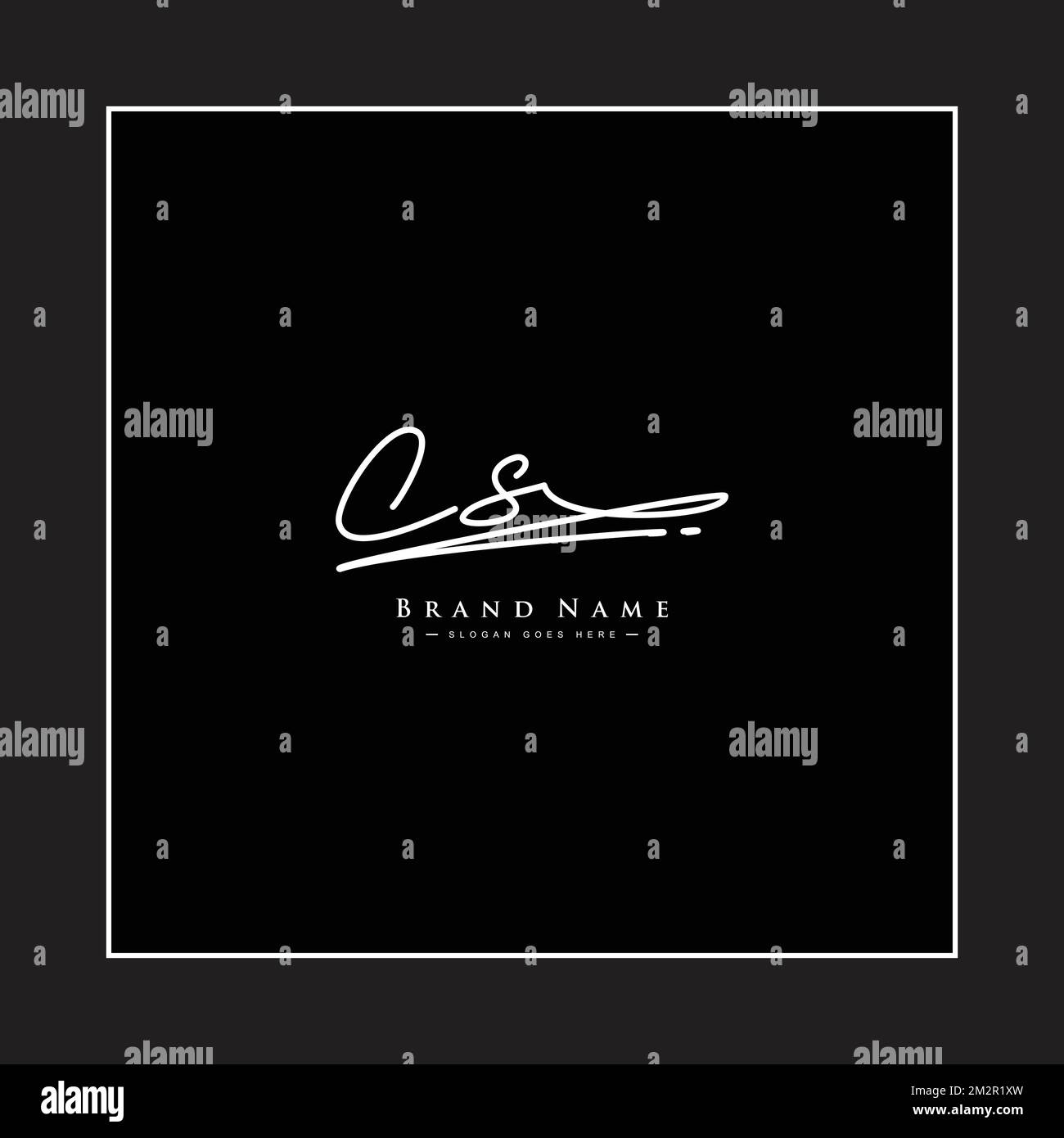 CS Initial Letter Signature Logo Template - Handwritten Vector Logo ...