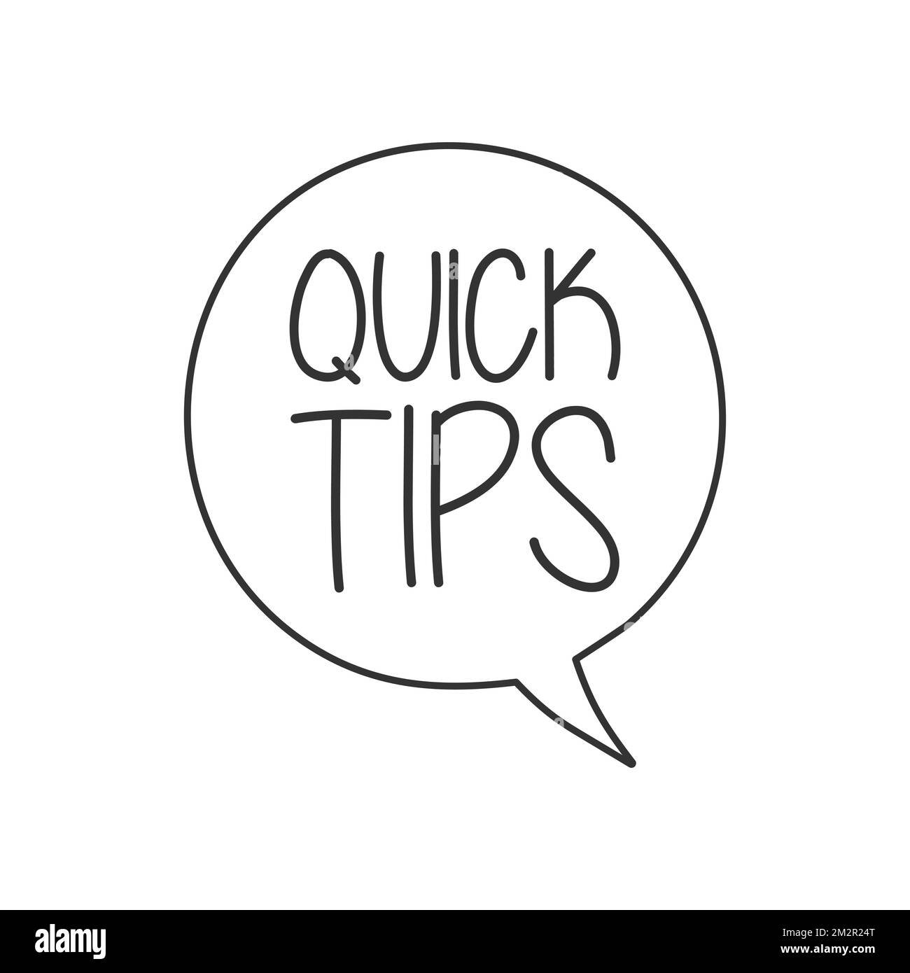 Quick tips on speech bubble. Vector EPS 10 Illustration Stock Vector ...