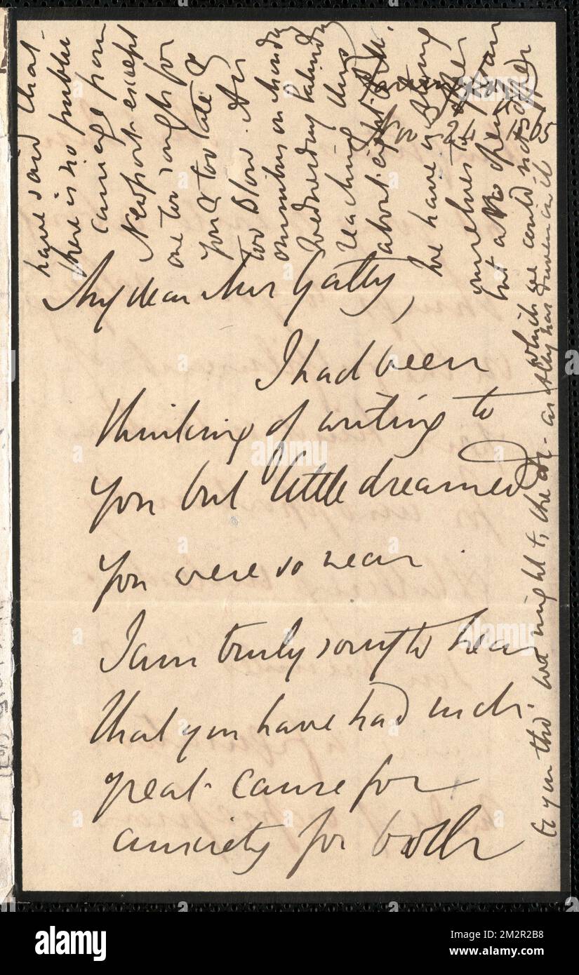 Emily Tennyson autograph letter signed to Mrs. Gatty, Farringford ...