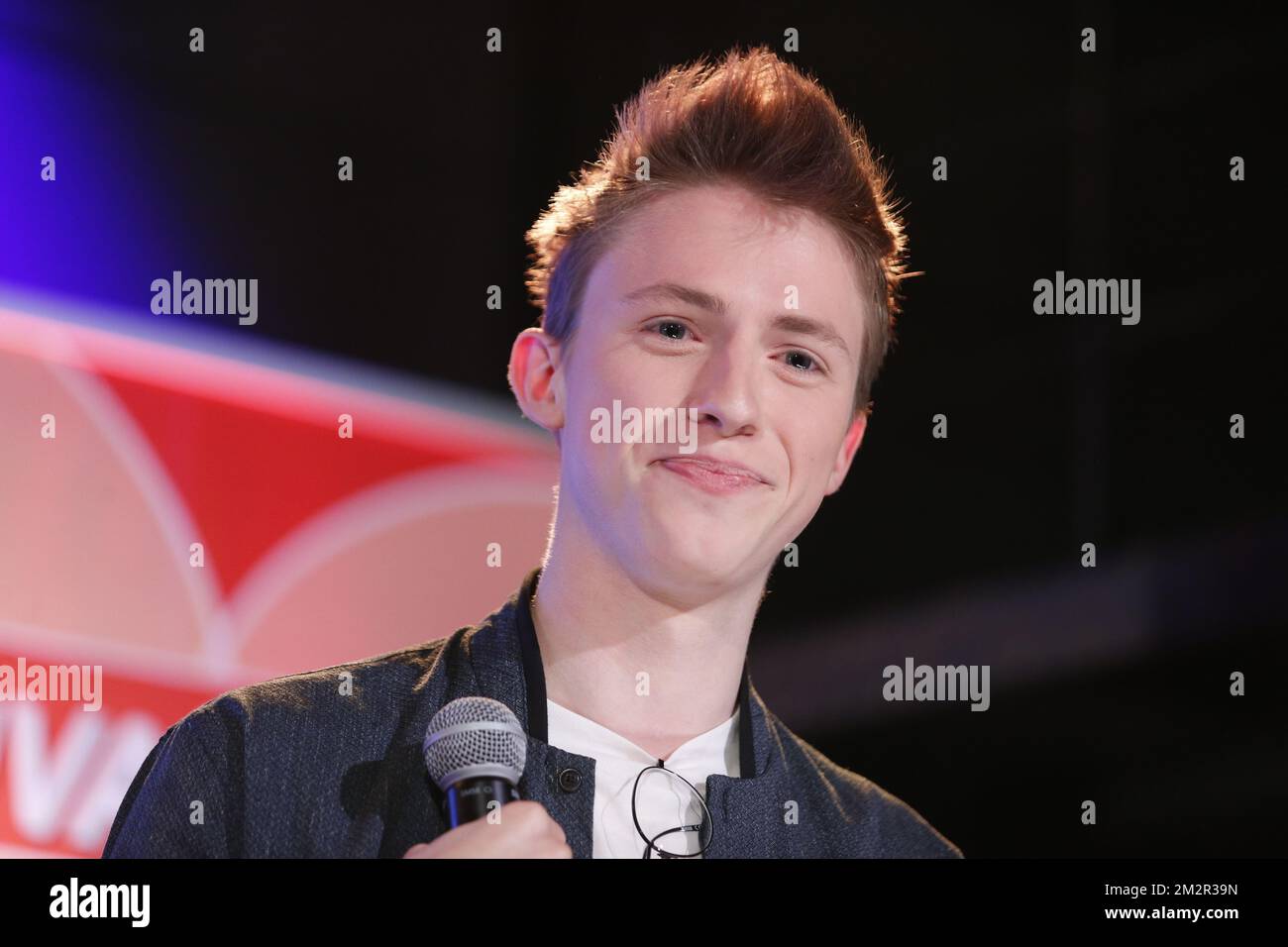 Singer Eliot pictured at a press conference to present Eliot (Eliot ...