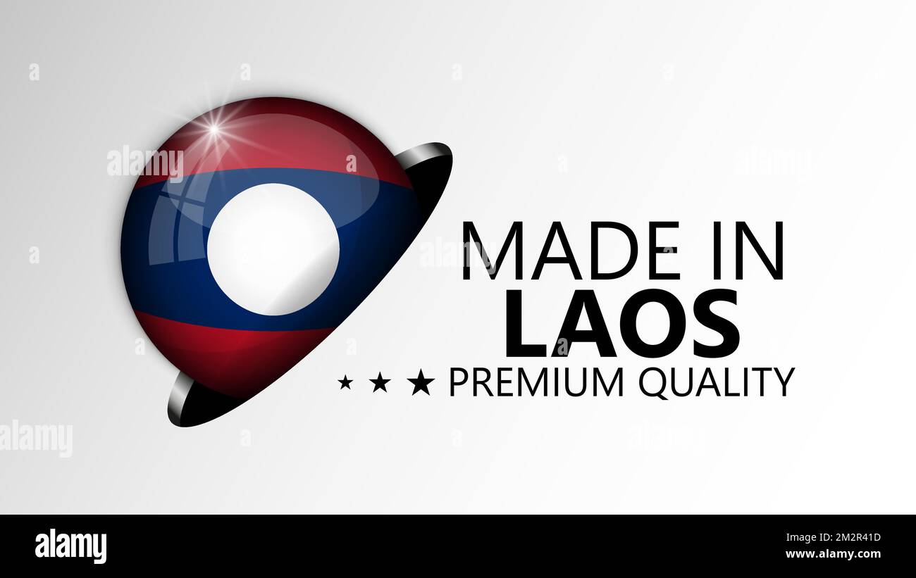 Made in Laos graphic and label. Element of impact for the use you want ...