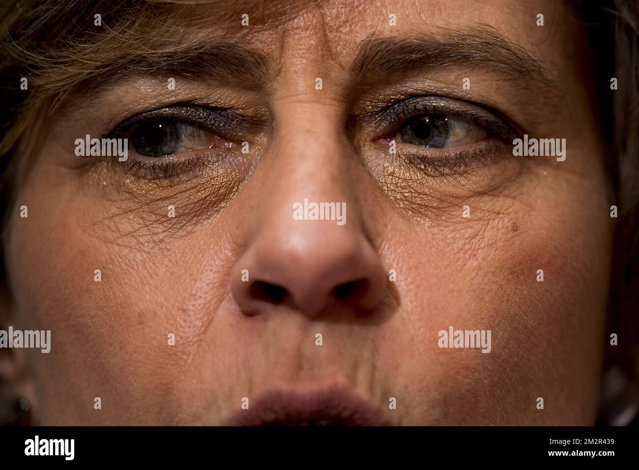 Proximus CEO Dominique Leroy pictured during a press conference to ...