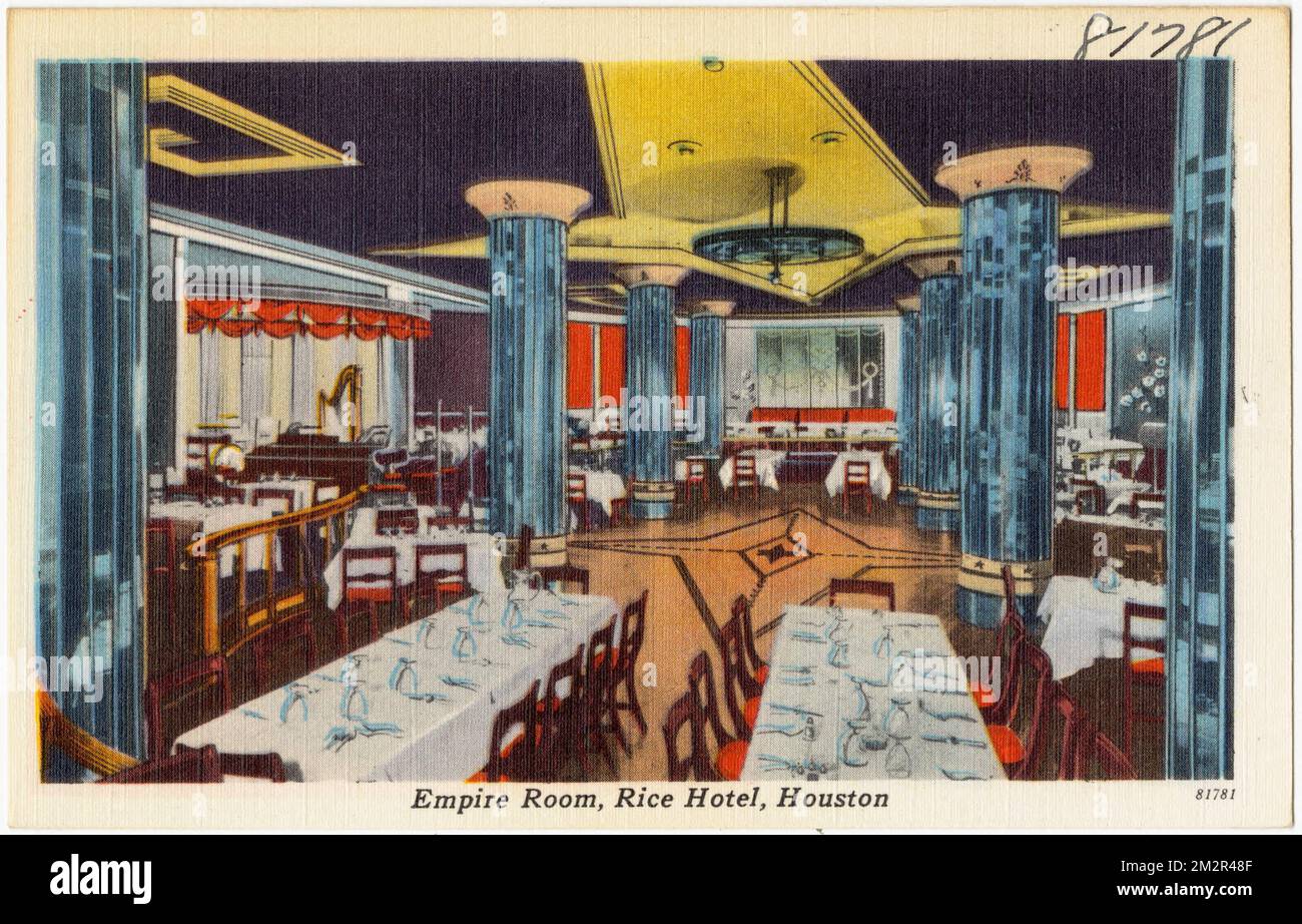 Empire Room, Rice Hotel, Houston , Hotels, Tichnor Brothers Collection ...