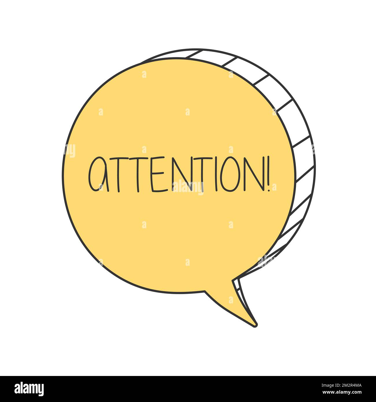 Speech bubble attention text Cut Out Stock Images & Pictures - Alamy