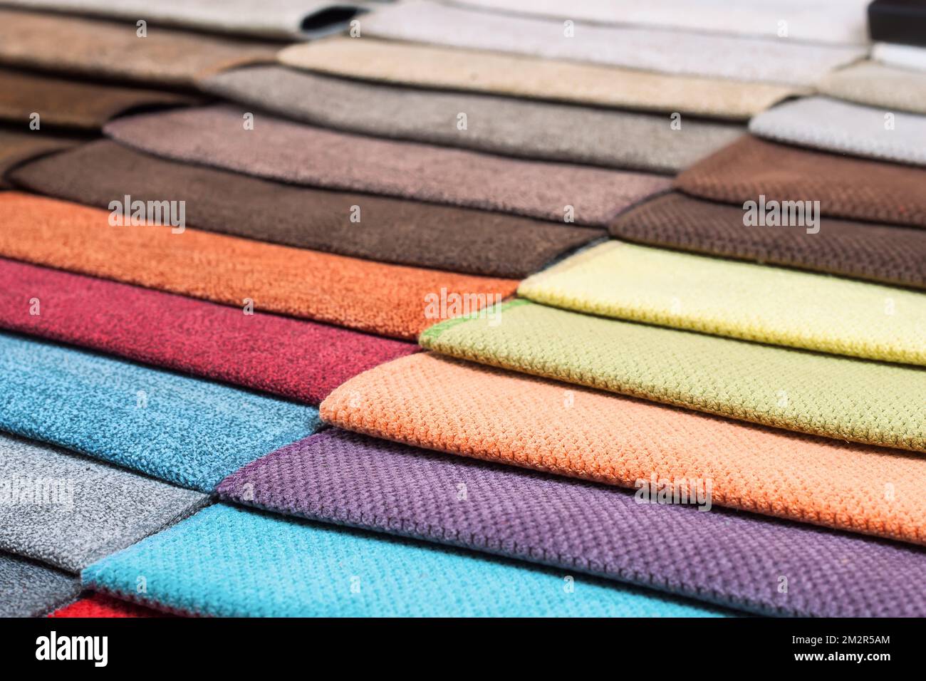 Color samples of the upholstery fabric in the assortment. palette of ...
