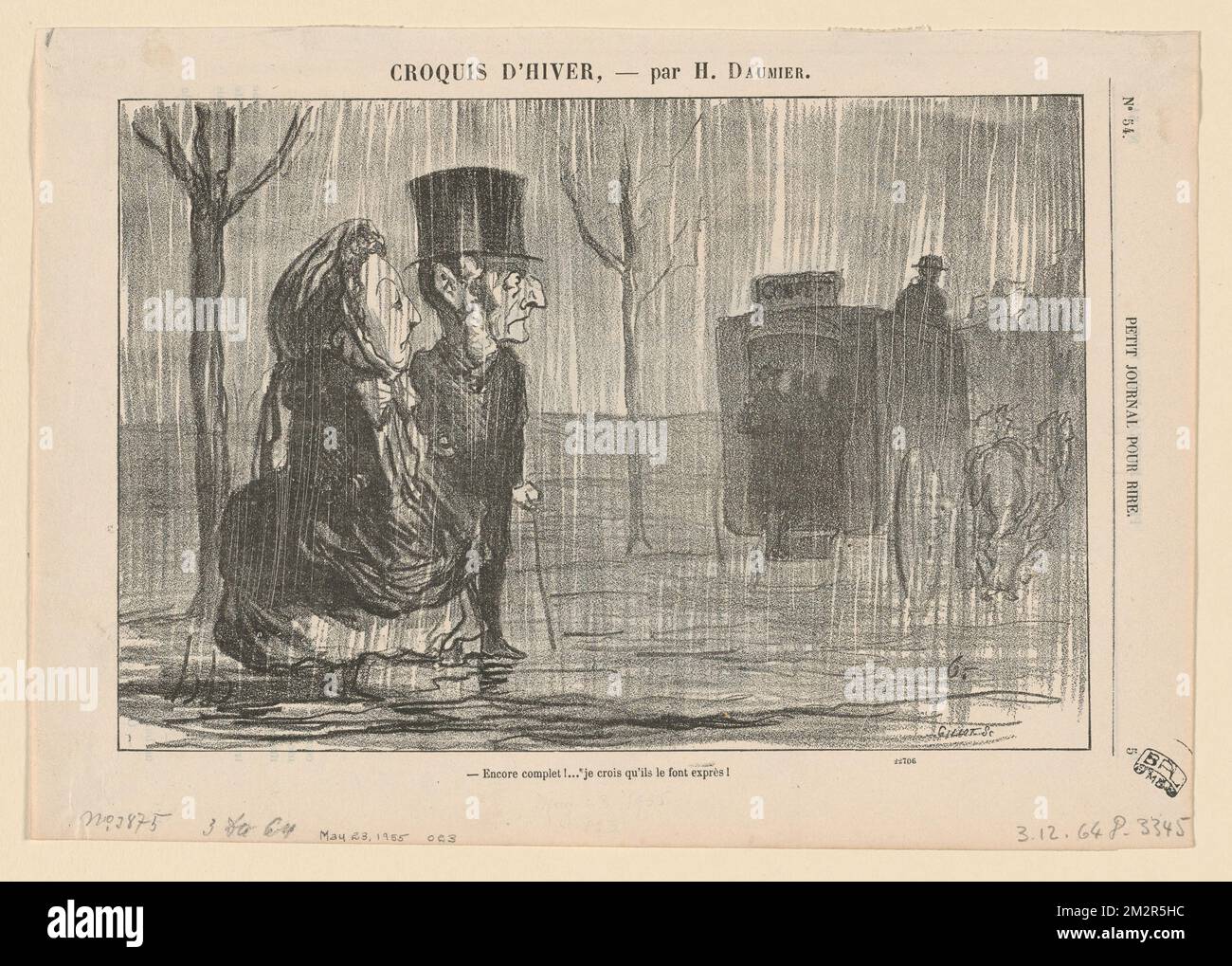 Encore complet! Je crois qu'ils le font exprès!. Honoré Daumier (1808 ...