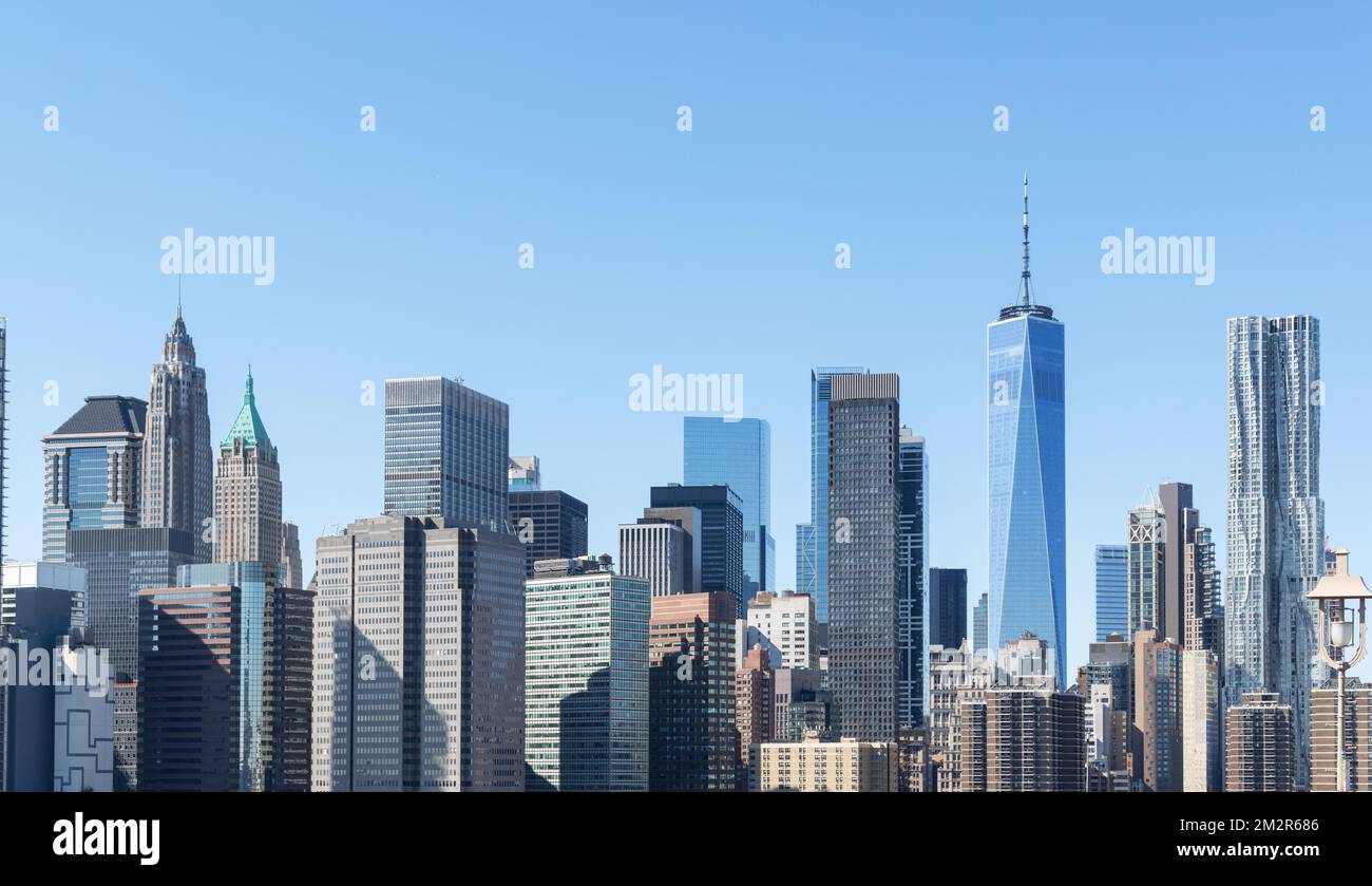 New York City skyline. Manhattan Skyscrapers panorama Stock Photo - Alamy