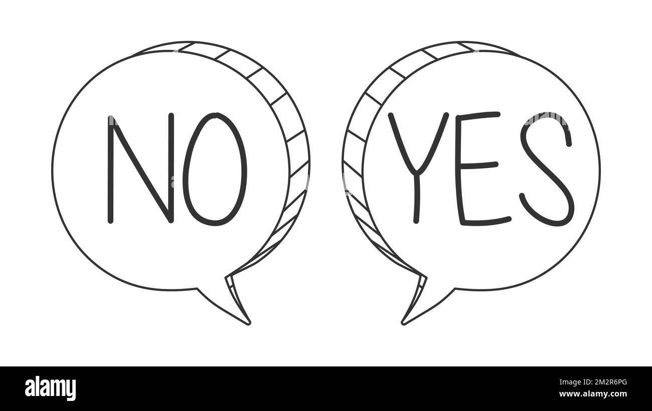 Yes No speech bubbles lettering Stock Vector Image & Art - Alamy Yes No speech bubbles lettering Stock Vector Image & Art - Alamy