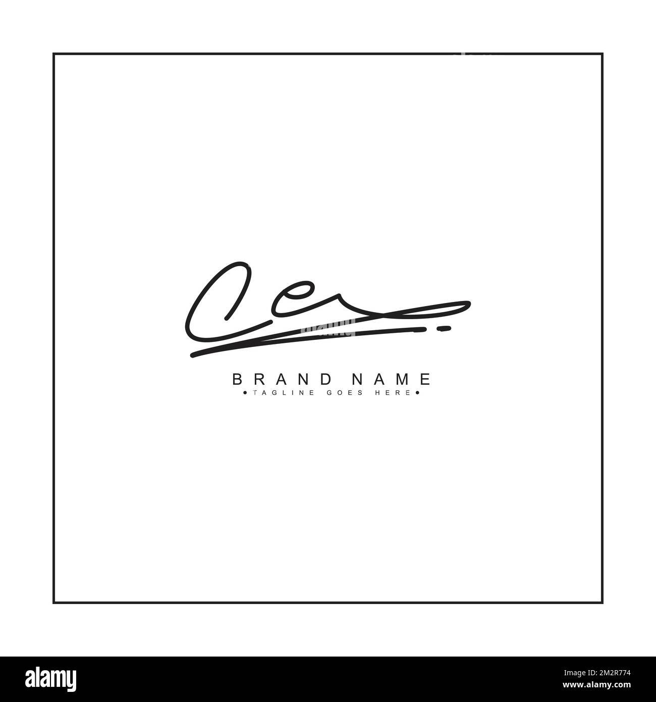 CE Initial Letter Signature Logo Template - Handwritten Vector Logo ...