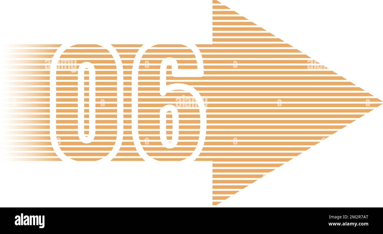 Number Info-graphic Bullet point 06, Arrow Shape number, Arrow ...