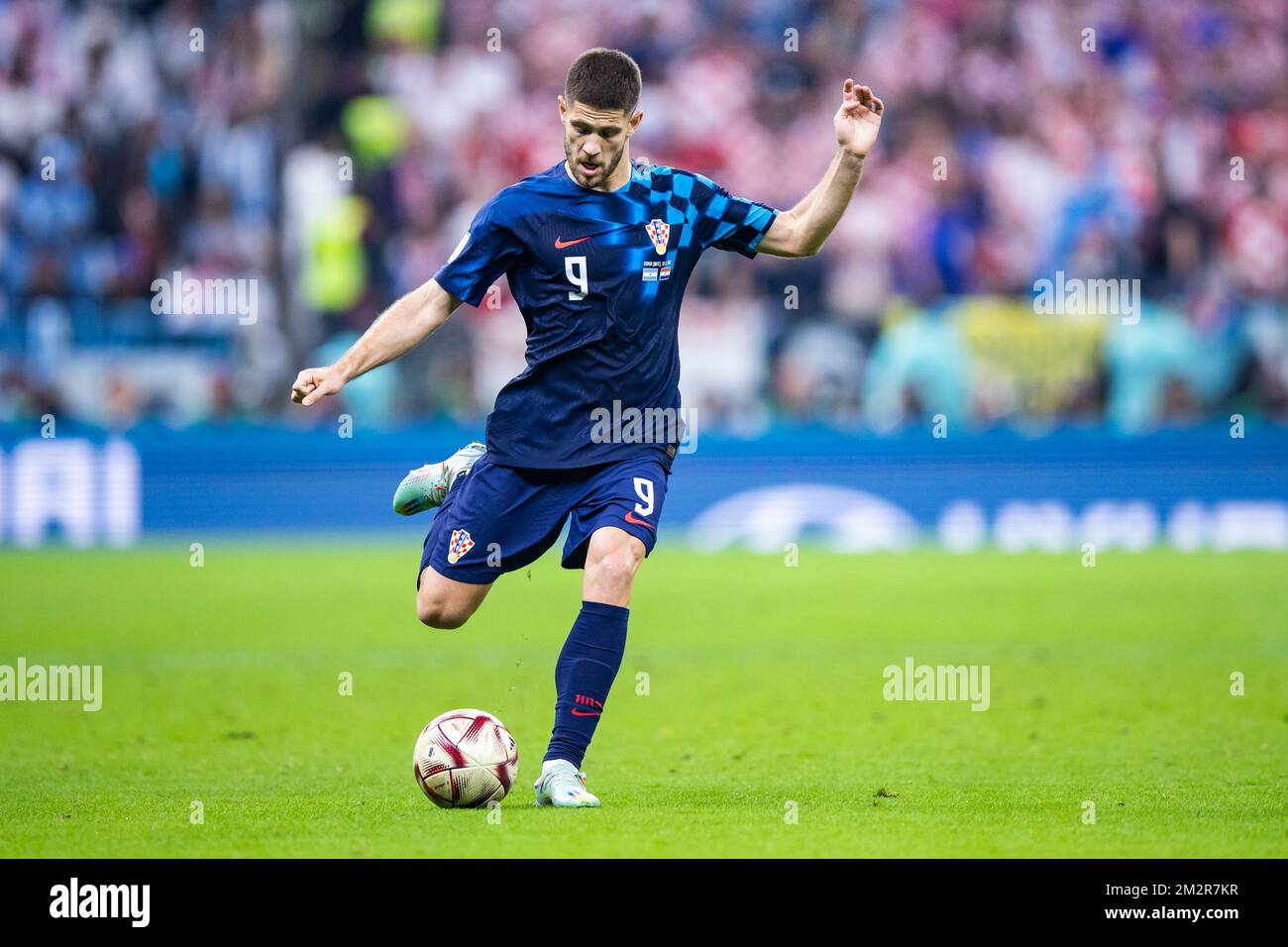 Lusail, Qatar. 13th Dec, 2022. Soccer: World Cup, Argentina - Croatia, final round, semifinal ...