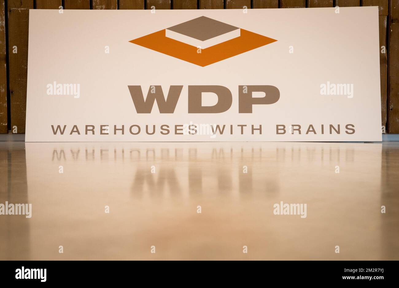 Illustration picture shows a logo at the headquarters of real estate ...