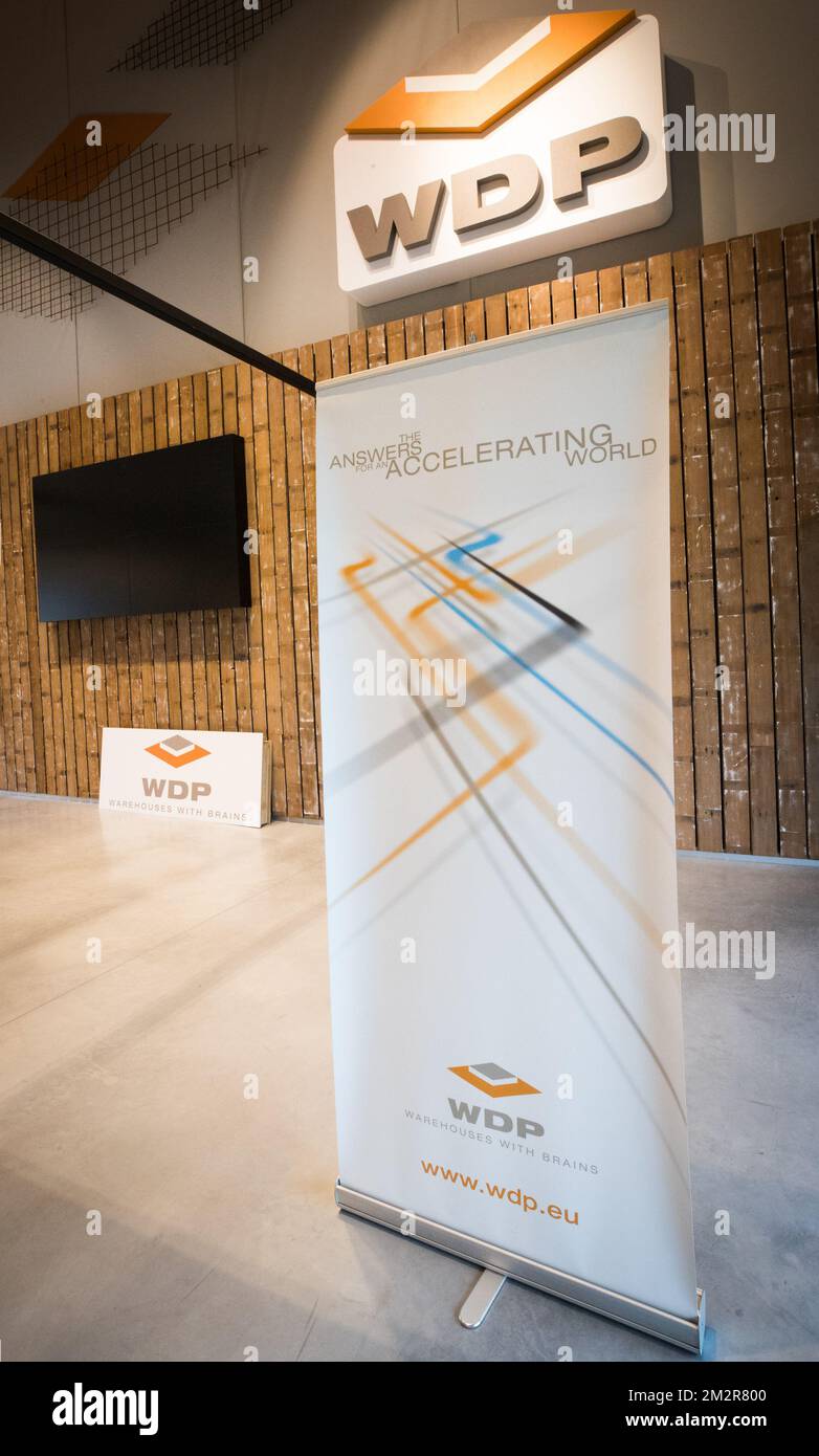 Illustration picture shows a logo at the headquarters of real estate ...