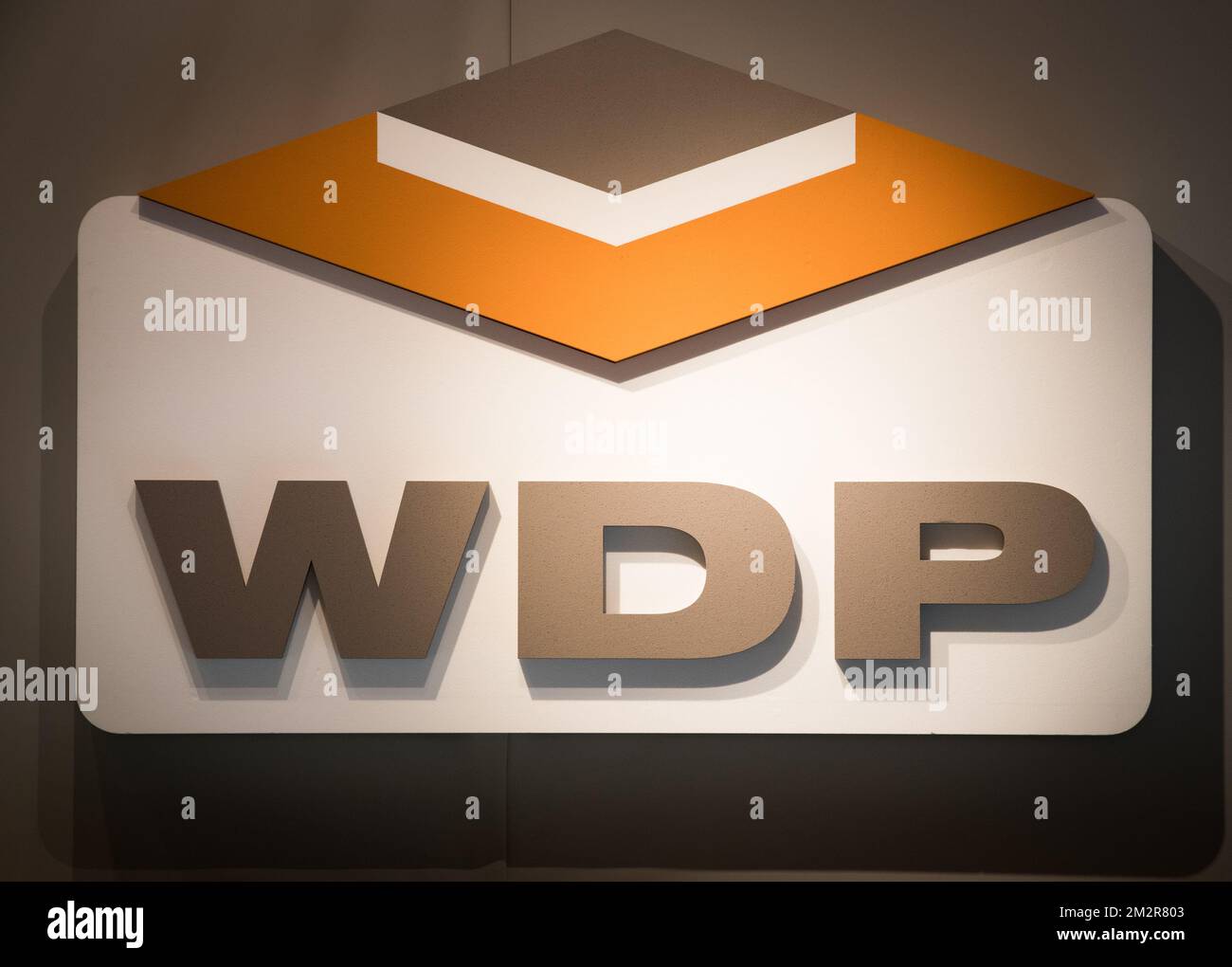 Illustration picture shows a logo at the headquarters of real estate ...