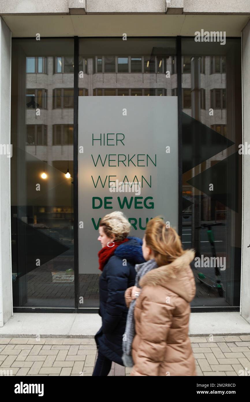 Illustration picture shows the headquarters of CD&V party in Brussels ...