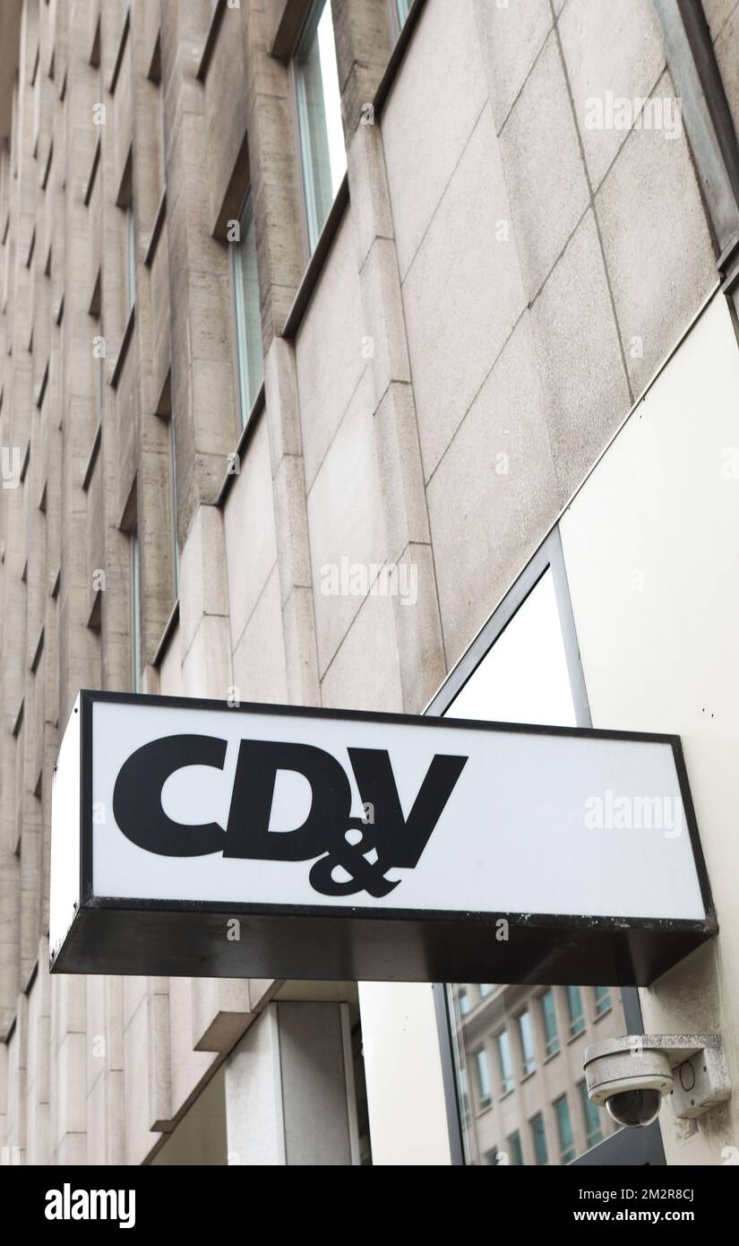Illustration picture shows the headquarters of CD&V party in Brussels ...
