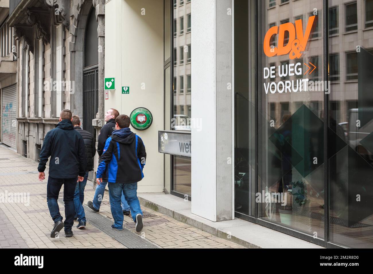 Illustration picture shows the headquarters of CD&V party in Brussels ...