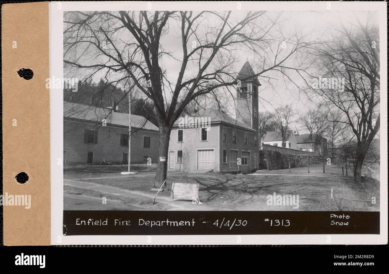 Enfield Fire Department, firehouse, Enfield, Mass., Apr. 4, 1930 ...