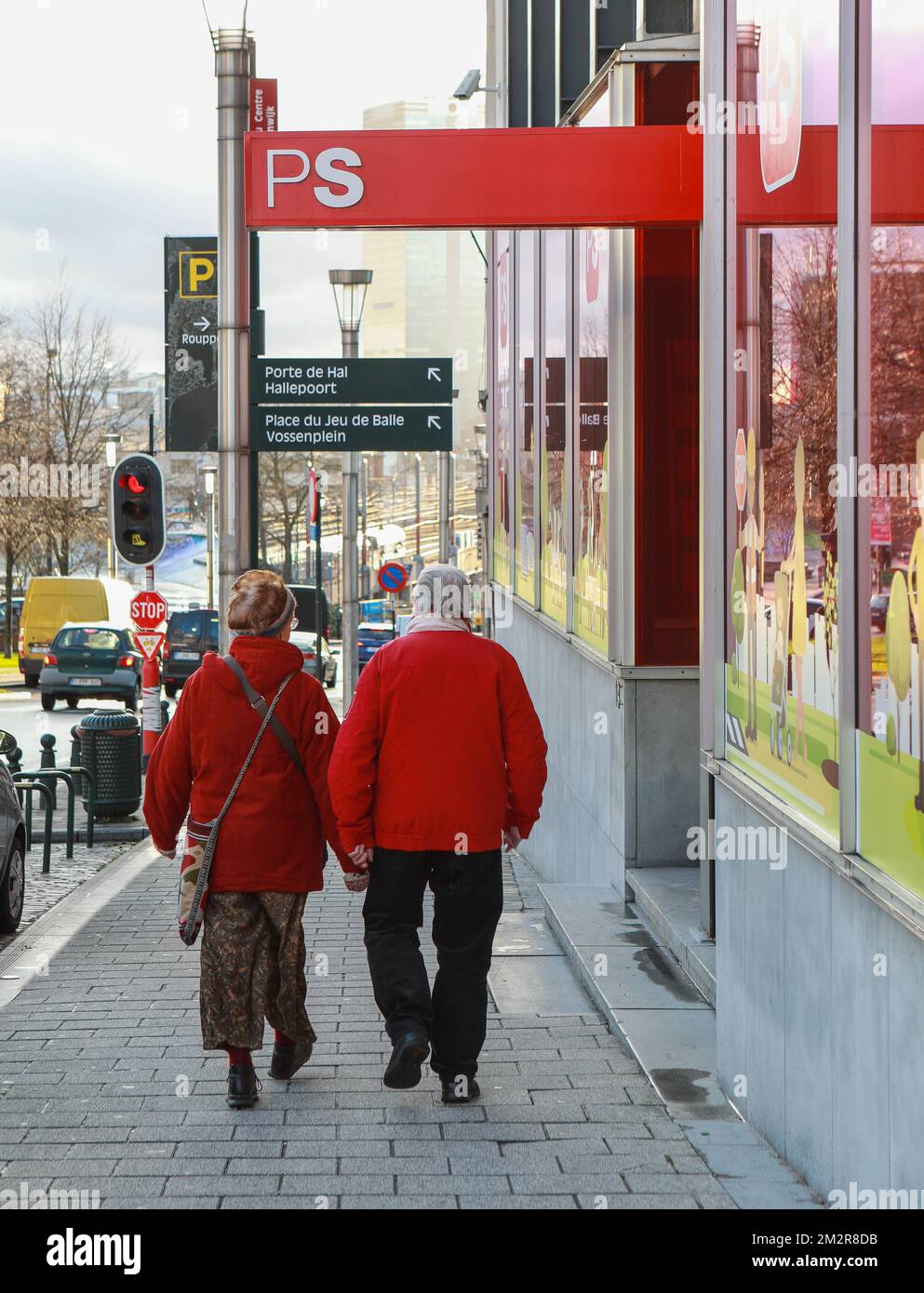 Illustration picture shows the headquarters of PS party in Brussels ...