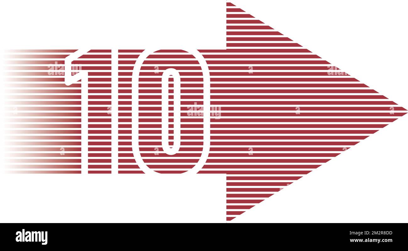 Number Info-graphic Bullet point 10, Arrow Shape number, Arrow ...