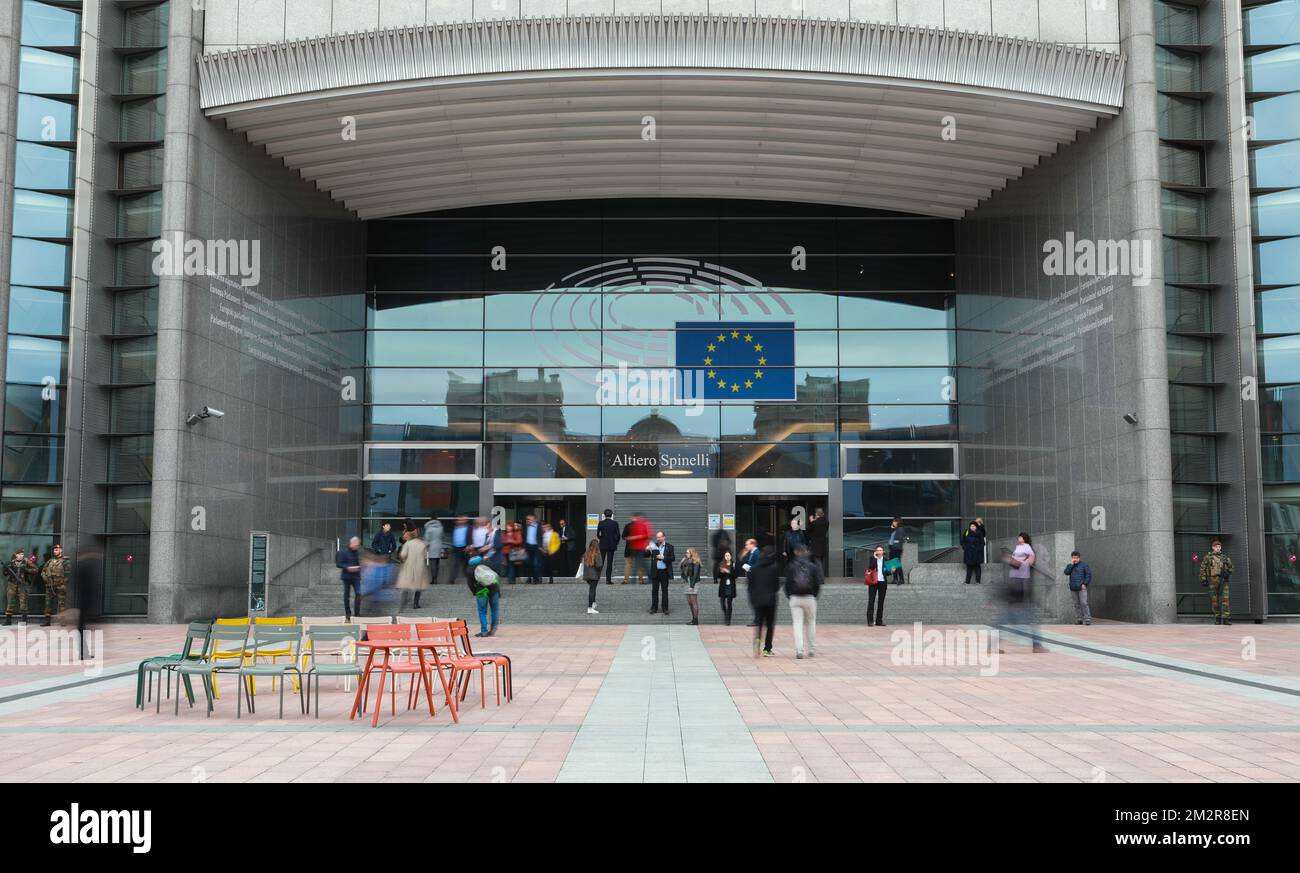 Illustration picture shows the main entrance in the European ...