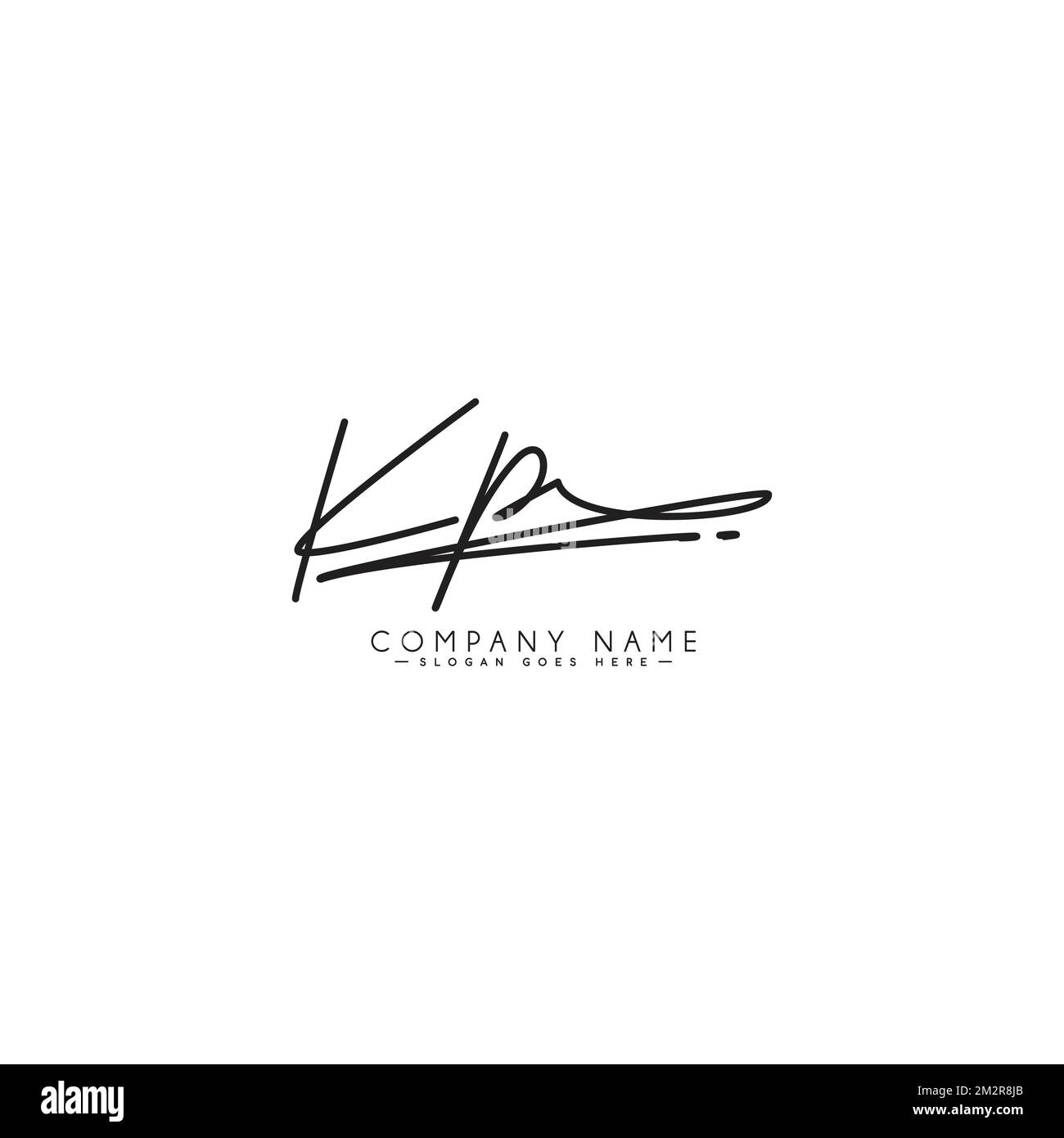 KP Handwritten Signature logo - Vector Logo Template for Beauty, Fashion and Photography ...