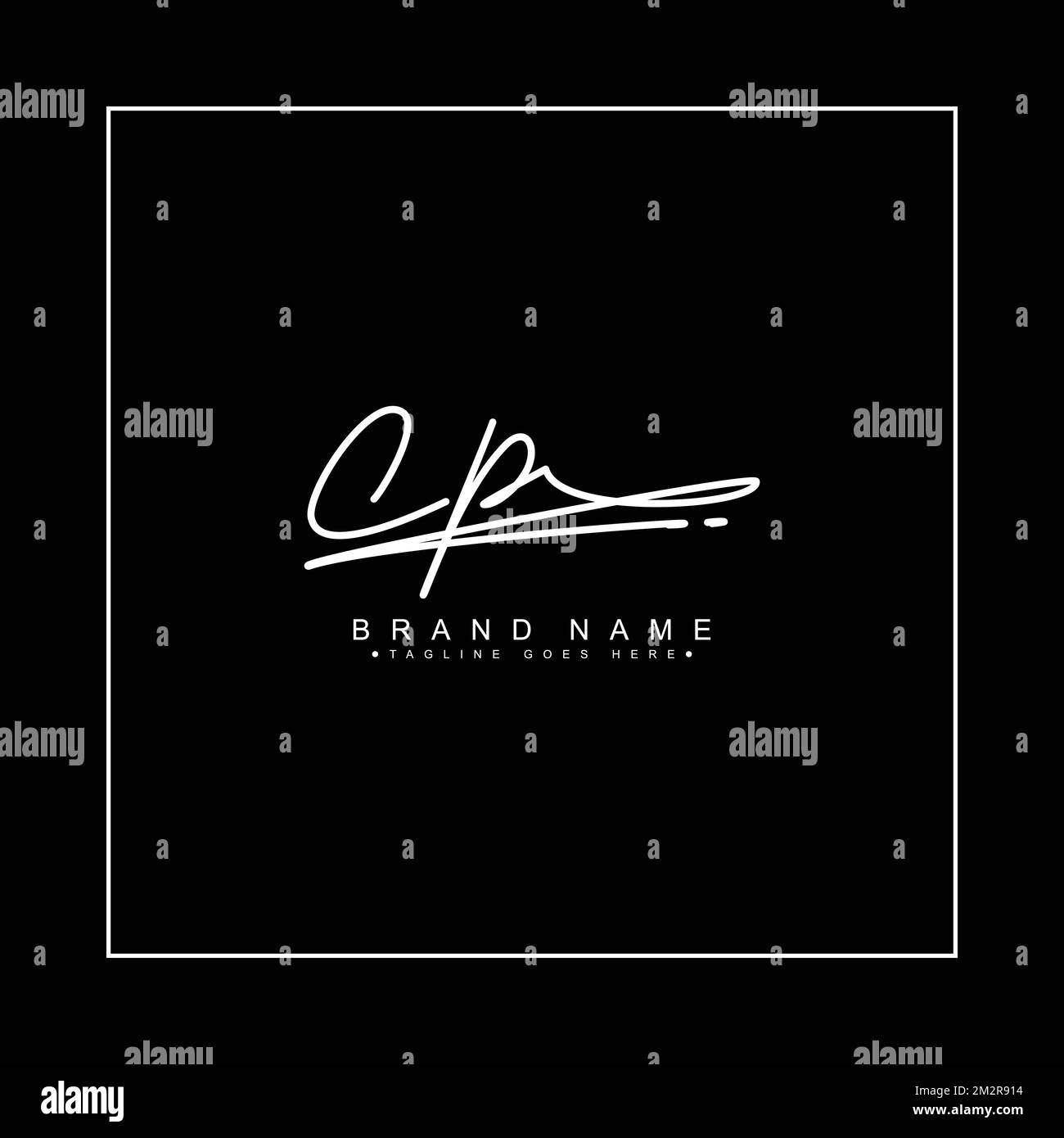 CP Initial Logo in Signature Style for Photography and Fashion Business ...