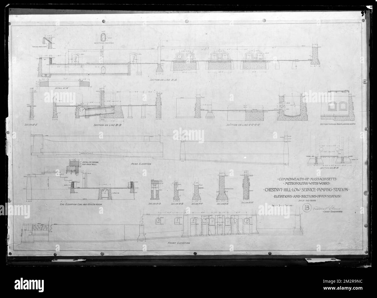 Engineering Plans, Distribution Department, Chestnut Hill Low Service ...