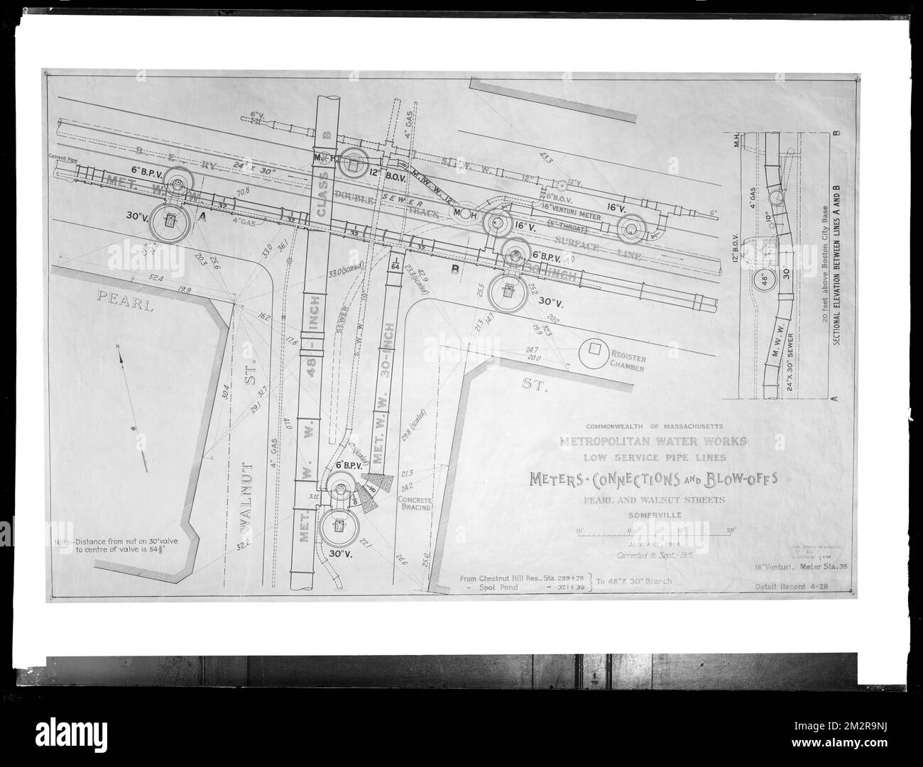 Engineering Plans, Distribution Department, Low Service Pipe Lines ...