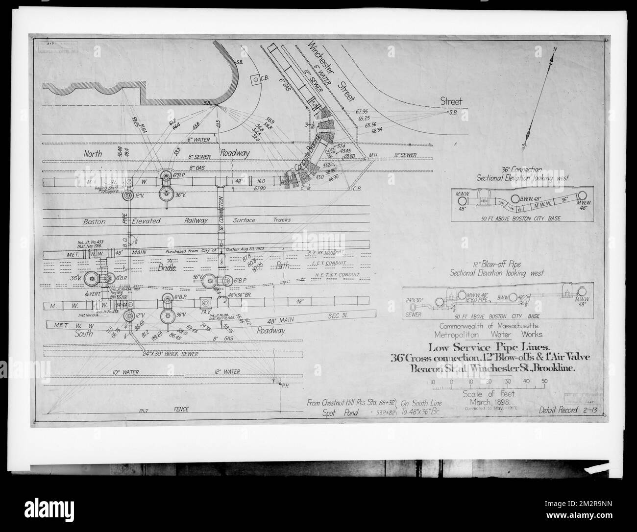 Engineering Plans, Distribution Department, Low Service Pipe Lines ...