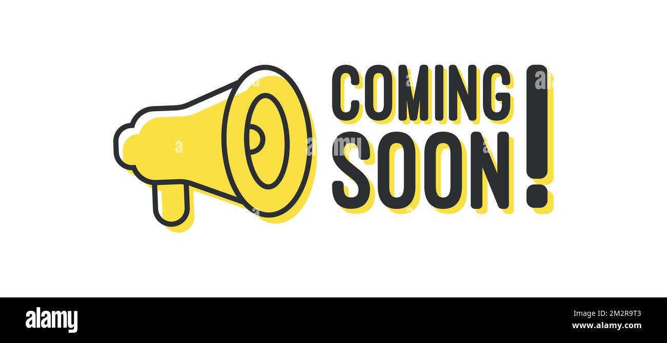 Megaphone label coming soon banner hi-res stock photography and images ...