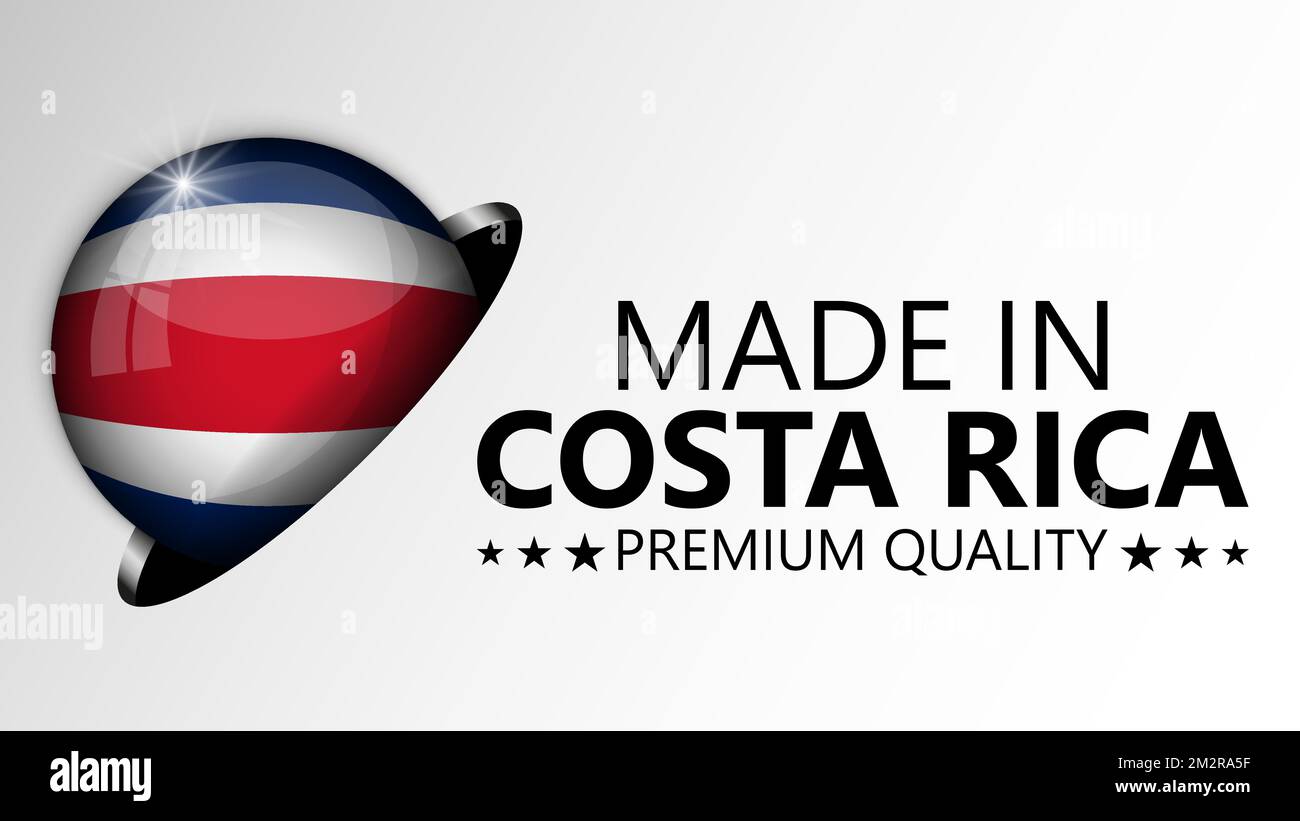 Made in Costarica graphic and label. Element of impact for the use you ...