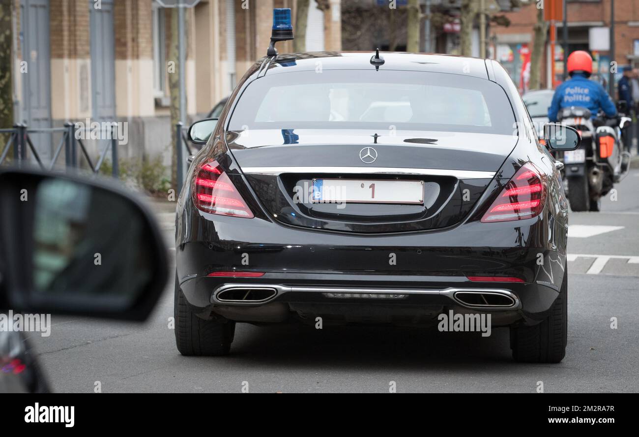 Illustration picture shows the King's car during a visit to the Story ...