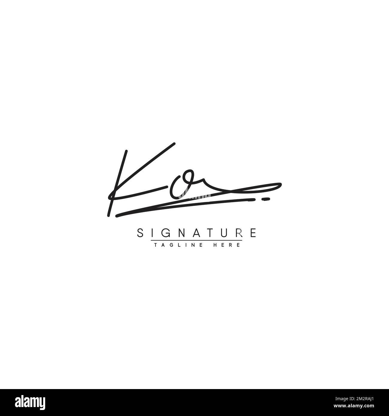 KO Signature Logo - Handwritten Vector Logo Template for KO Alphabet ...