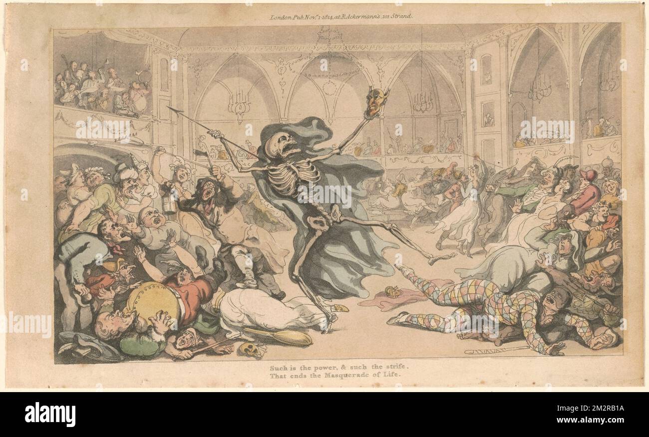 The English dance of death, first volume, Plate 24: The masquerade ...