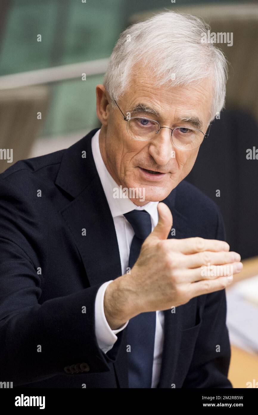 Flemish Minister-President Geert Bourgeois pictured during a plenary ...