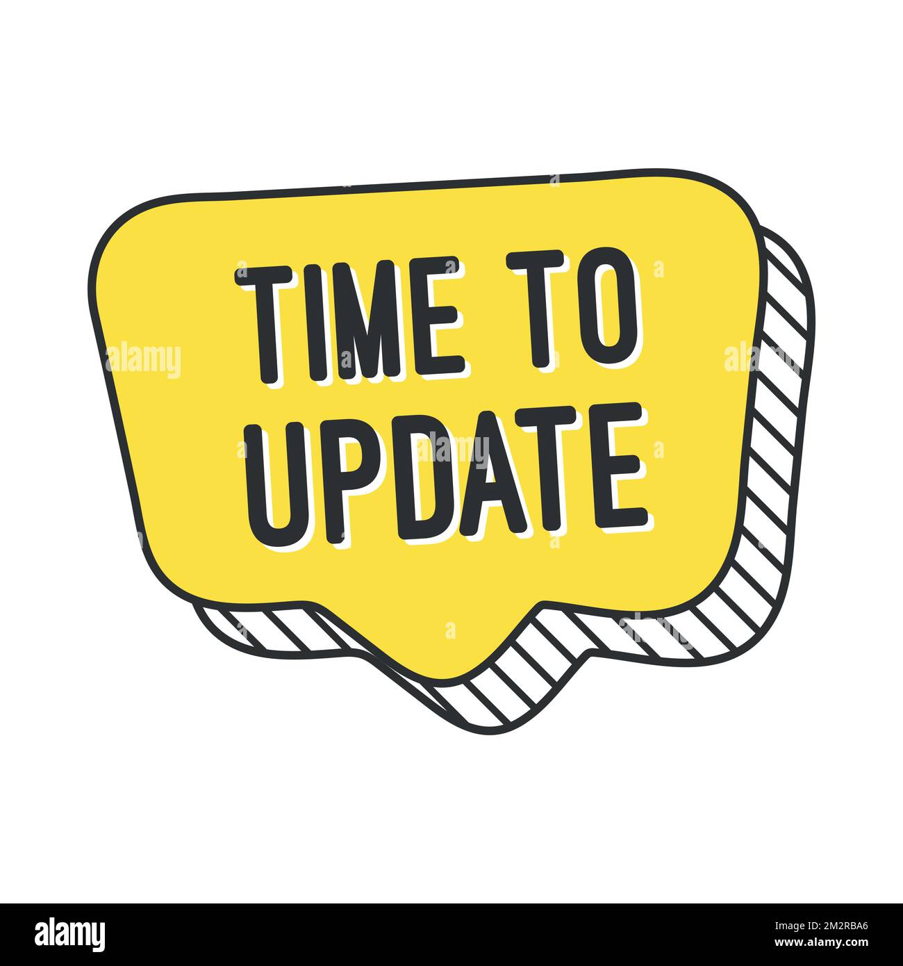 Time update speech bubble hi-res stock photography and images - Alamy