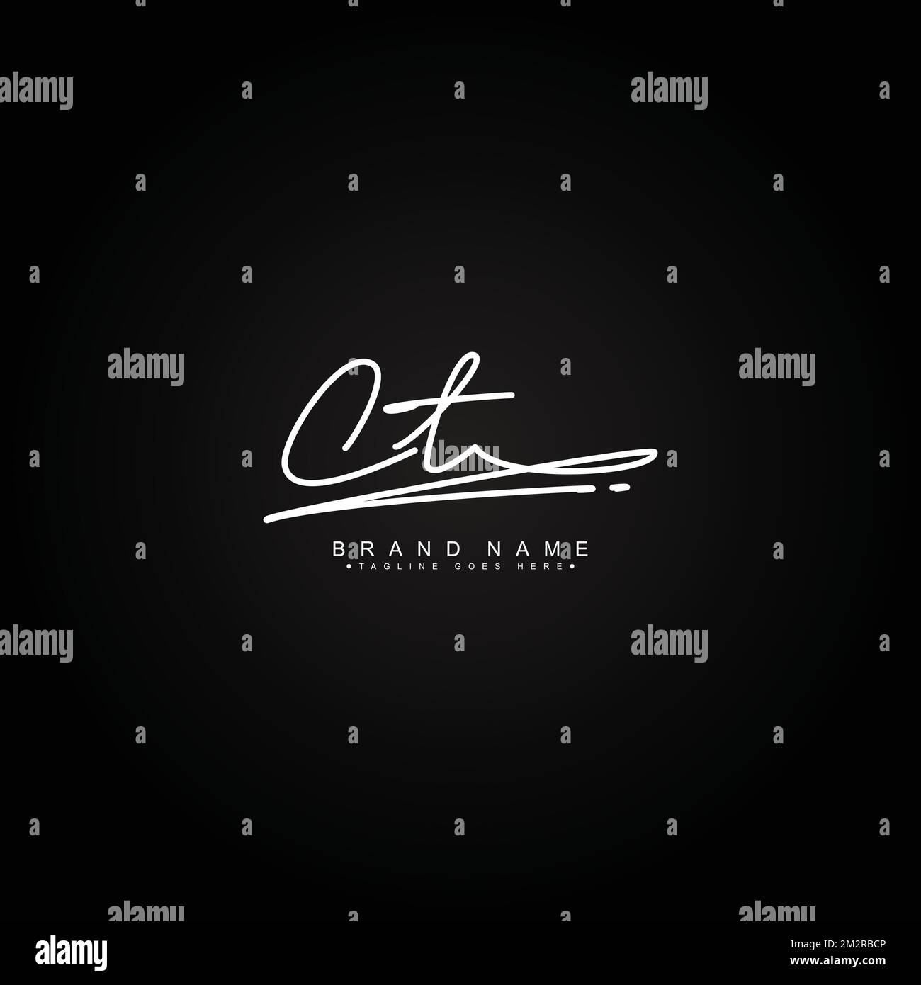 CT Handwritten Signature logo - Vector Logo Template for Beauty ...