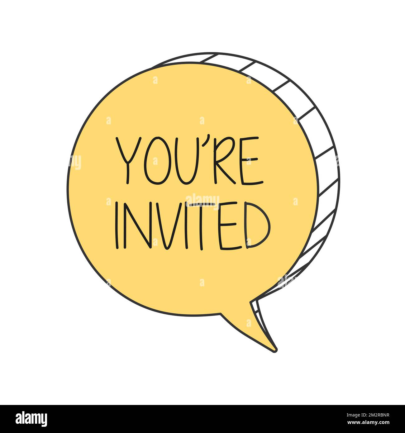 You're invited on speech bubble. Vector eps 10 illustration Stock Vector Image & Art - Alamy