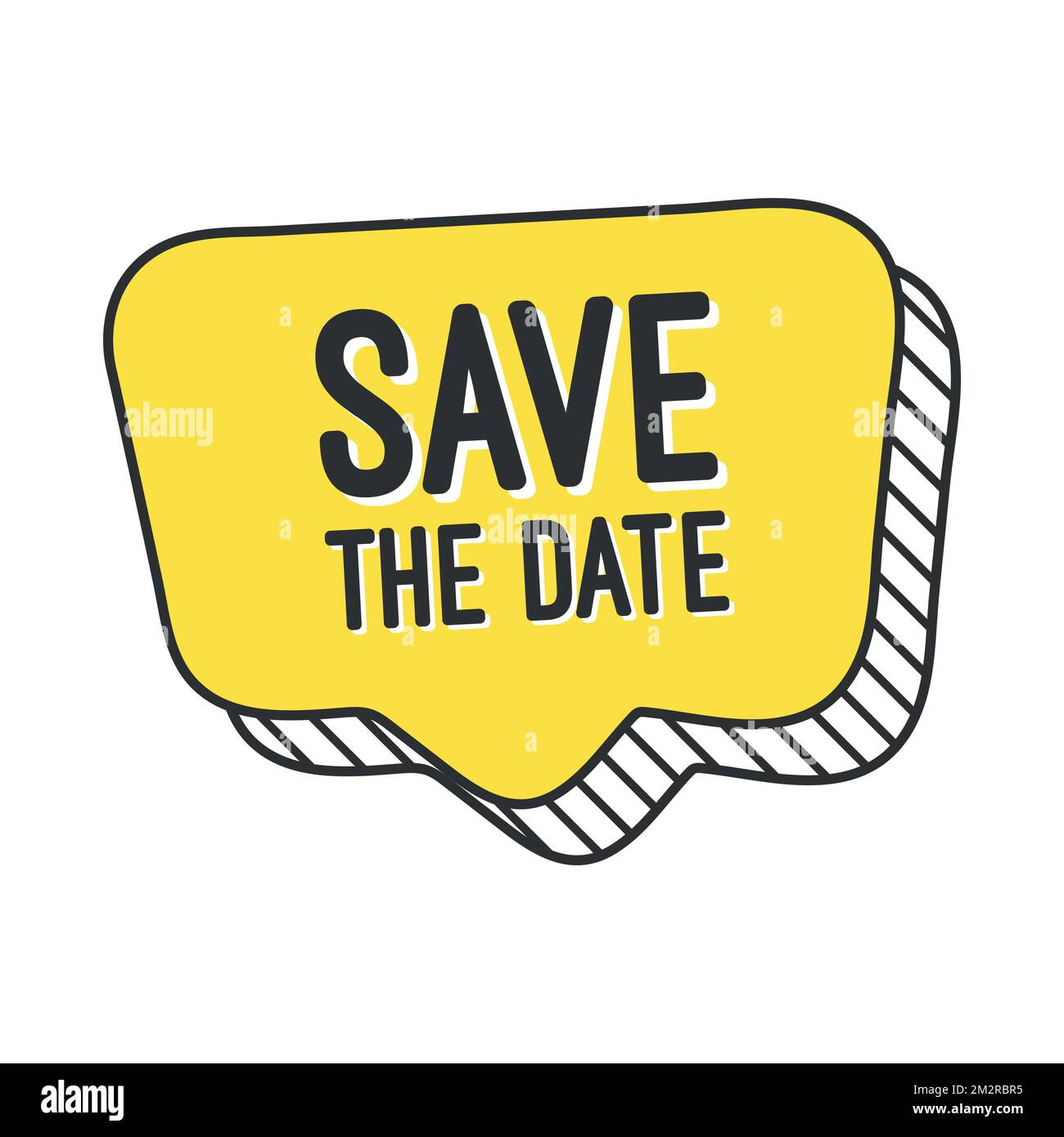 Save the date on speech bubble. Vector EPS 10 illustration Stock Vector ...