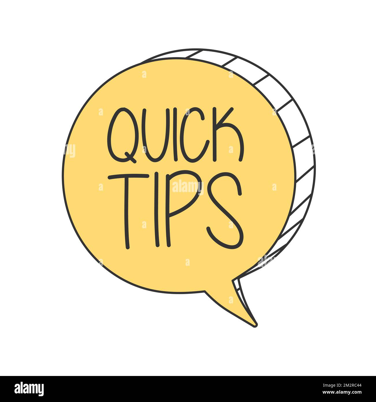 Quick tips on speech bubble. Vector EPS 10 Illustration Stock Vector ...