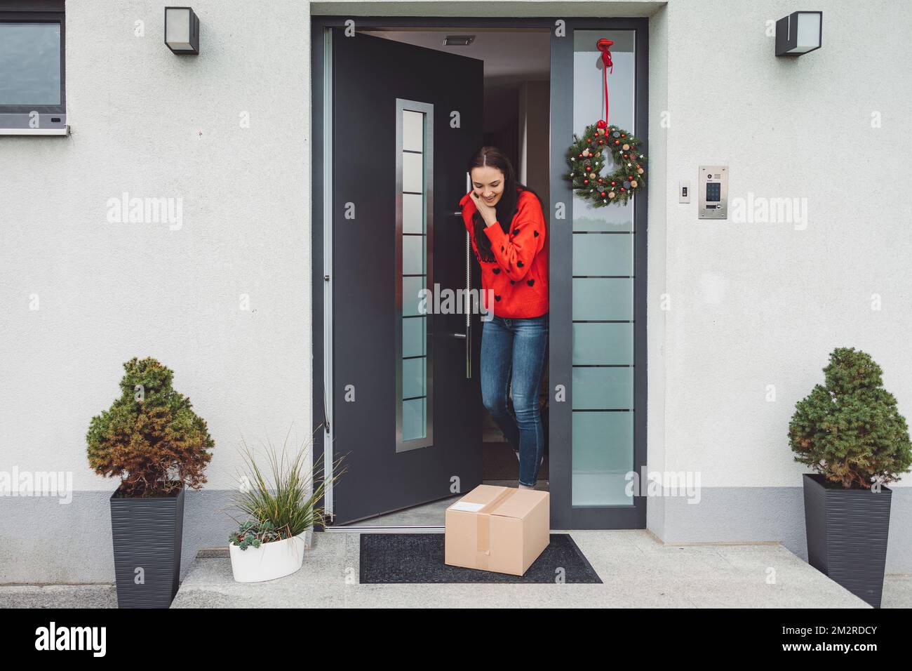 Waiting for a delivery parcel hi-res stock photography and images - Alamy