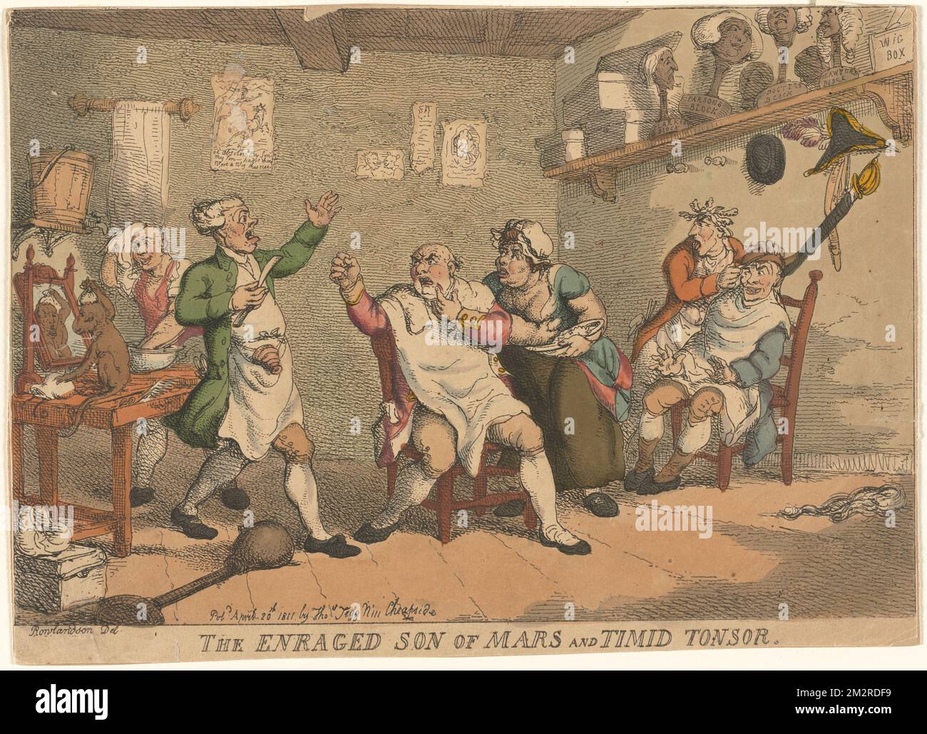 The enraged son of Mars and timid tonsor , Barbers, Barbershops ...