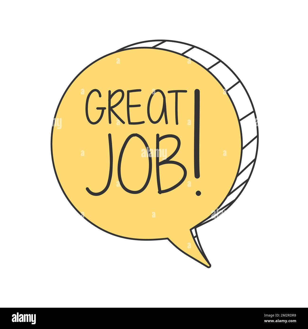 Great job on speech bubble. Vector illustration EPS 10 Stock Vector ...