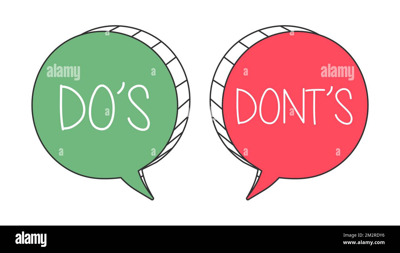 simple do's and don'ts bubble like true or false. flat trend modern ...