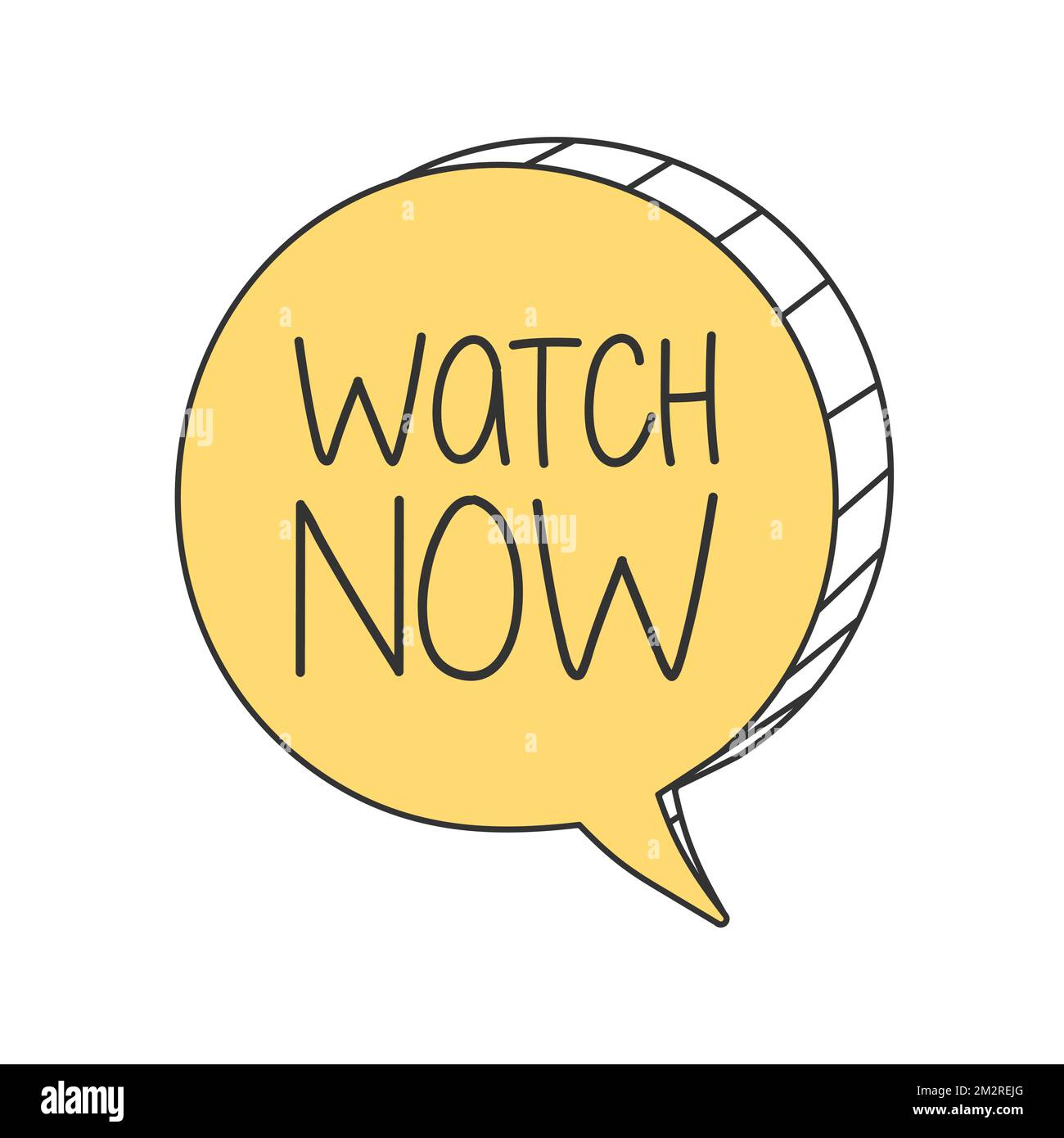 Watch now on doodle speech bubble. eps 10 Stock Vector Image & Art - Alamy