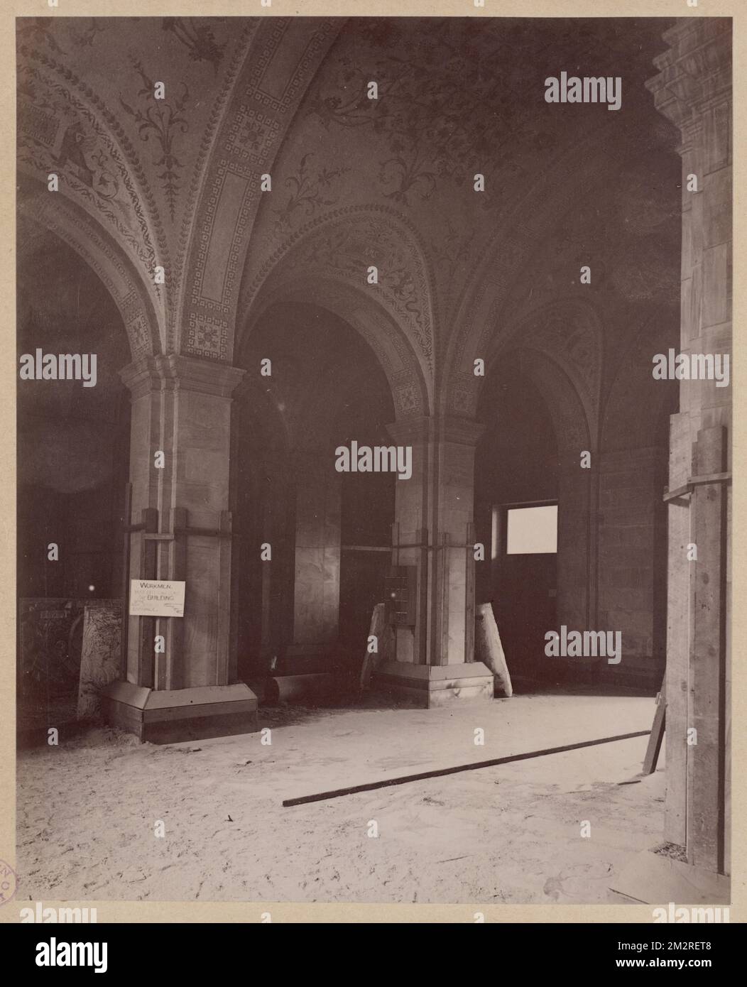 Entrance Hall, construction of the McKim Building , Public libraries ...